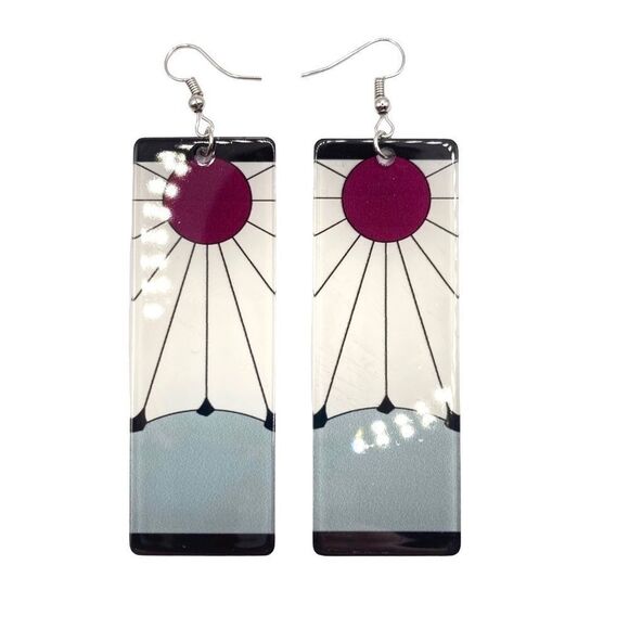 Jewelry | Cosplay Long Demon Slayer Tanjiro Dangle Stud Earrings | Poshmark